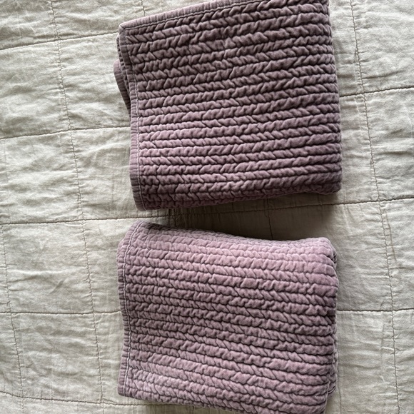 Pottery Barn | Bedding | Pottery Barn Smocked Cotton Shams King Dusty ...